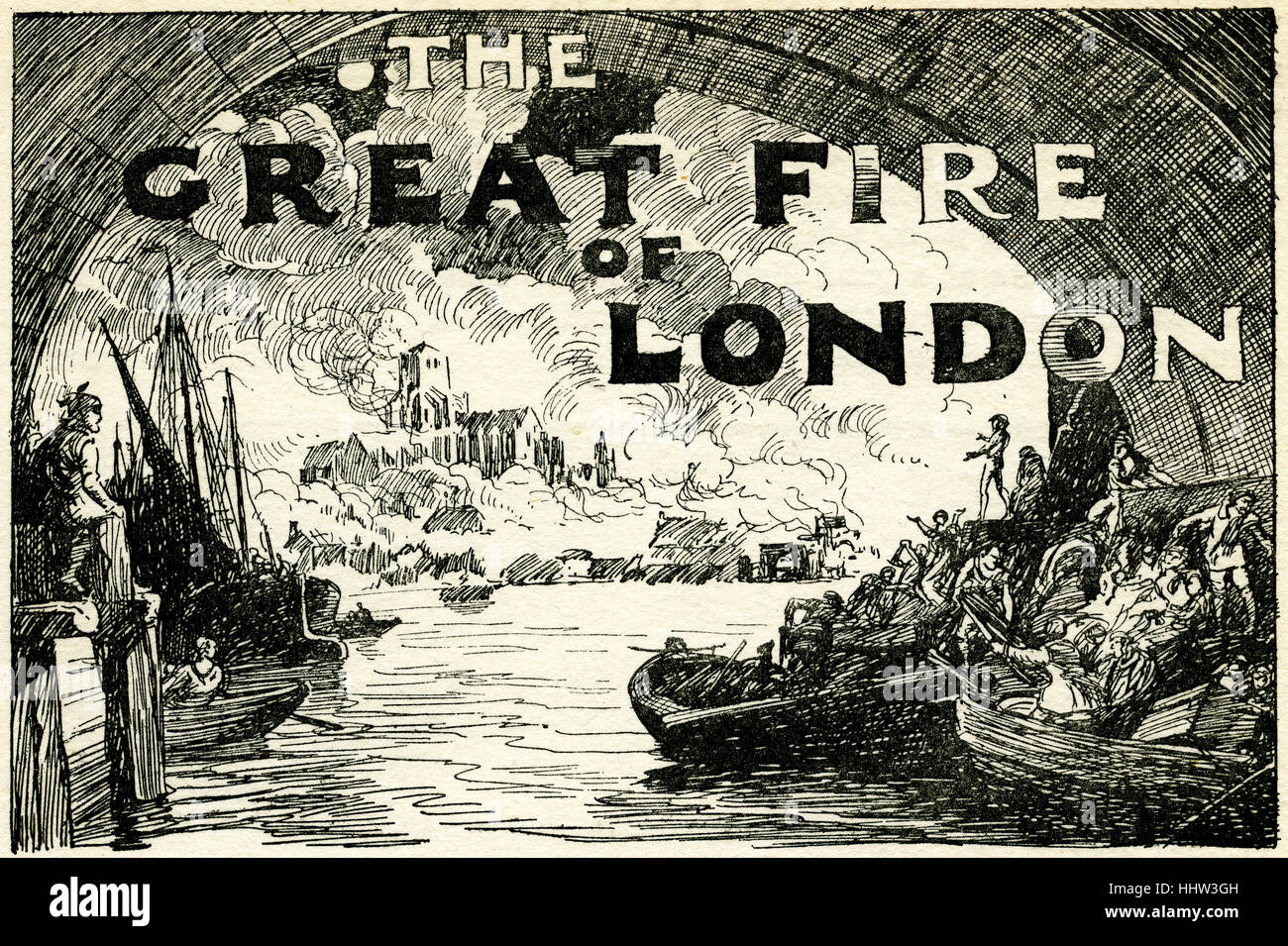 The Great Fire of London . 2 September - 5 September 1666 Stock Photo ...