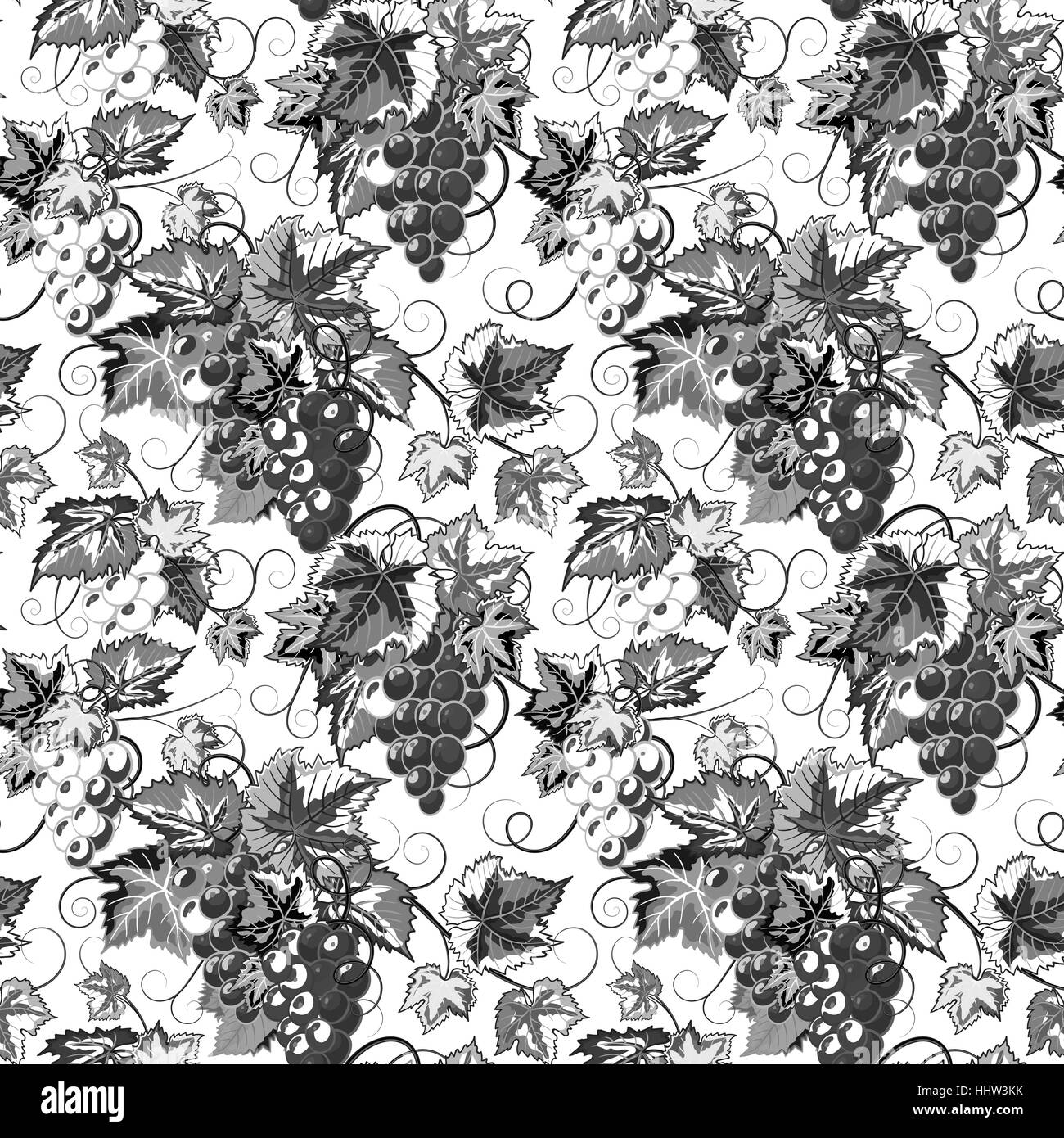 seamless pattern with grapes for your background. Sketch. Hand drawing ...