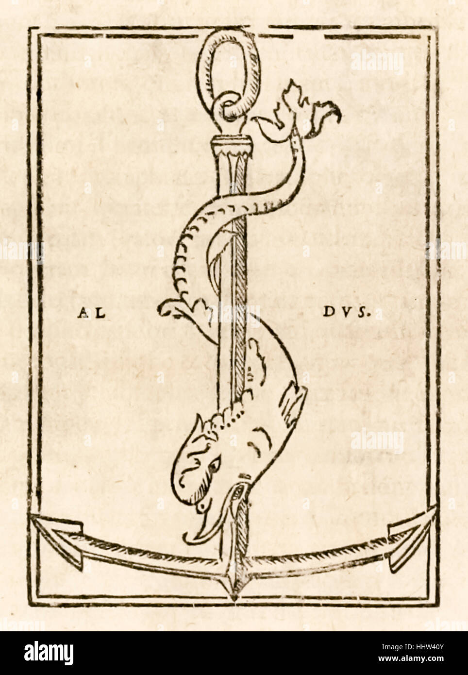 ‘Festina lente’ ("make haste slowly") motto and dolphin and anchor used ...