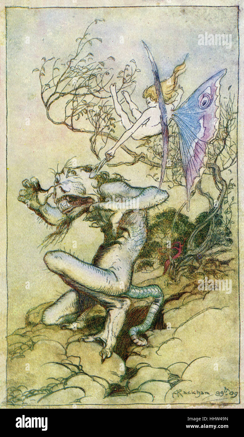 The Tempest by William Shakespeare. Illustration by Arthur Rackham ...
