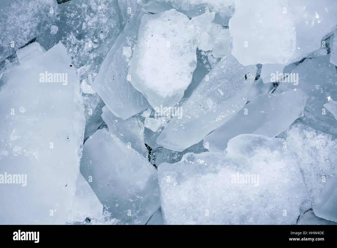 Frozen blocks of ice on the beach Stock Photo - Alamy