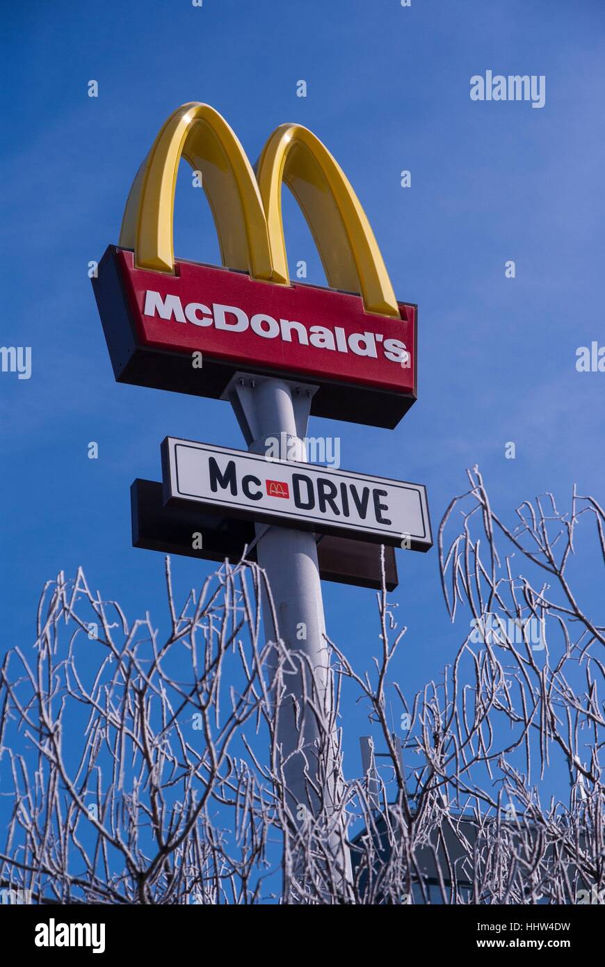 McDonalds, sign, banner Stock Photo - Alamy