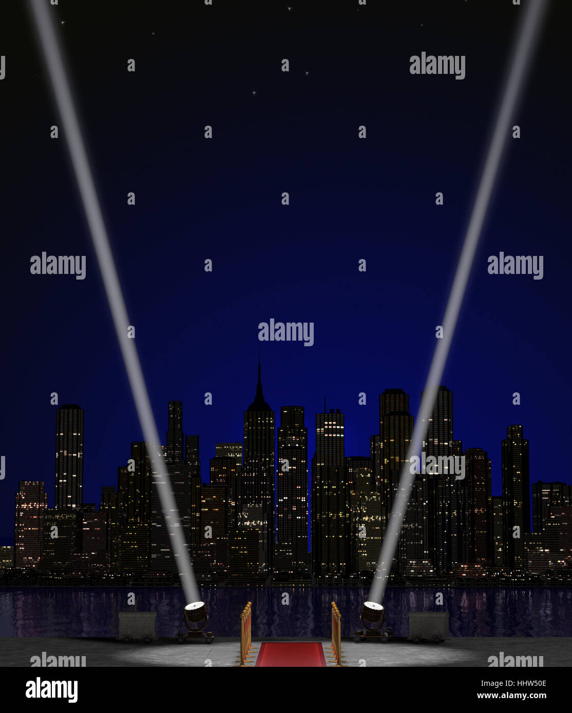 entertainment, poster, event, skyline, searchlights, publicity ...