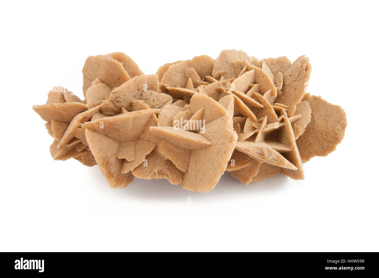 mineral desert rose in white background Stock Photo - Alamy