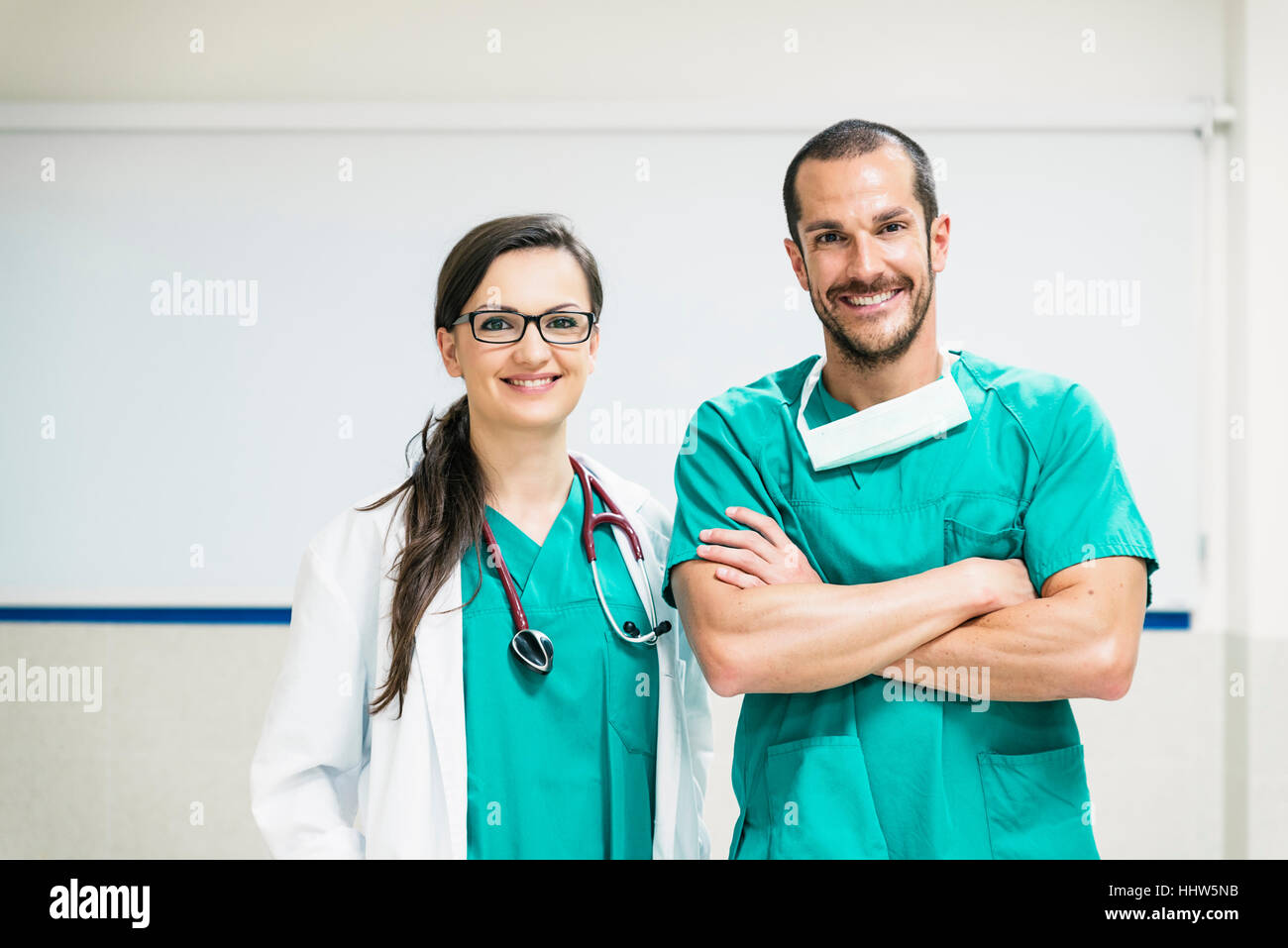 Smiling doctor and nurse portraiture. Medical Concept Stock Photo - Alamy
