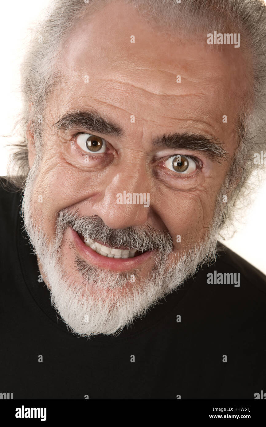 Man evil eyes beard black and white hi-res stock photography and images ...