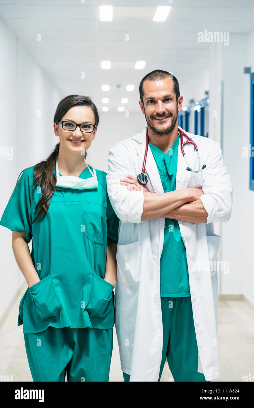 Smiling doctor and nurse portraiture. Medical Concept Stock Photo - Alamy