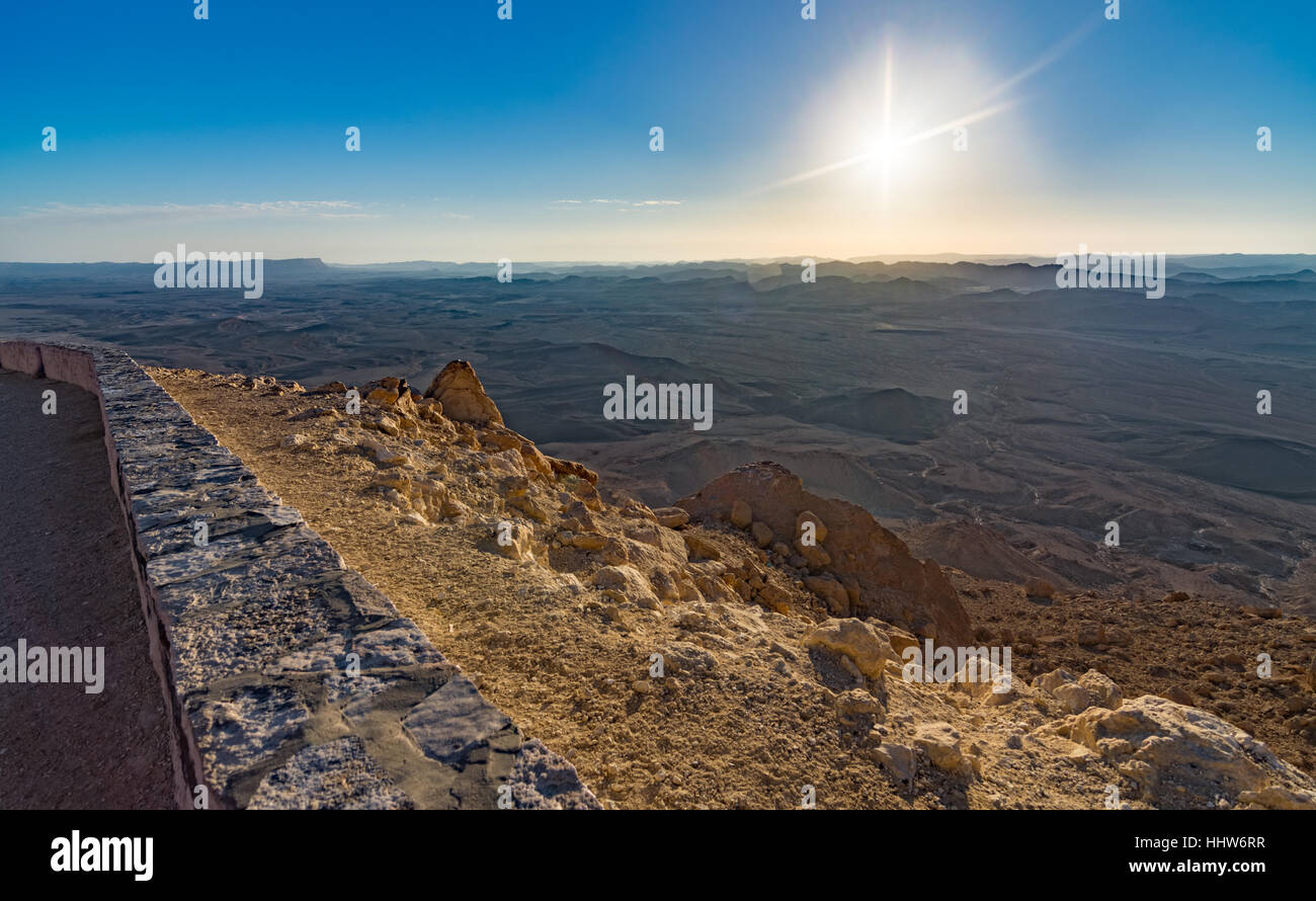 HDR image of sunrise at Ramon Crater (Makhtesh) in Israel's Negev ...