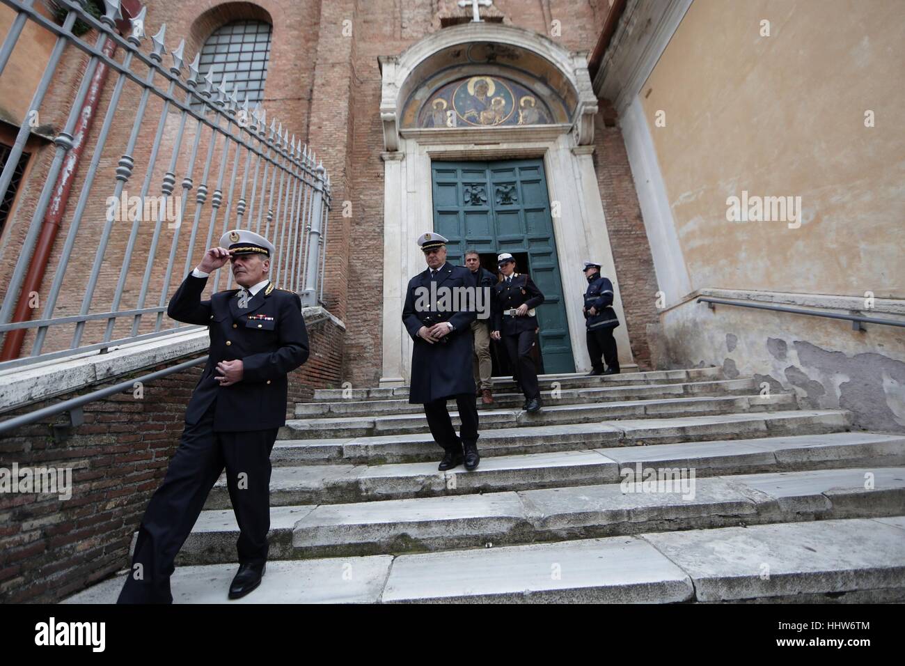 Mayor of Rome Virginia Raggi after leaving the Basilica of Santa Maria ...
