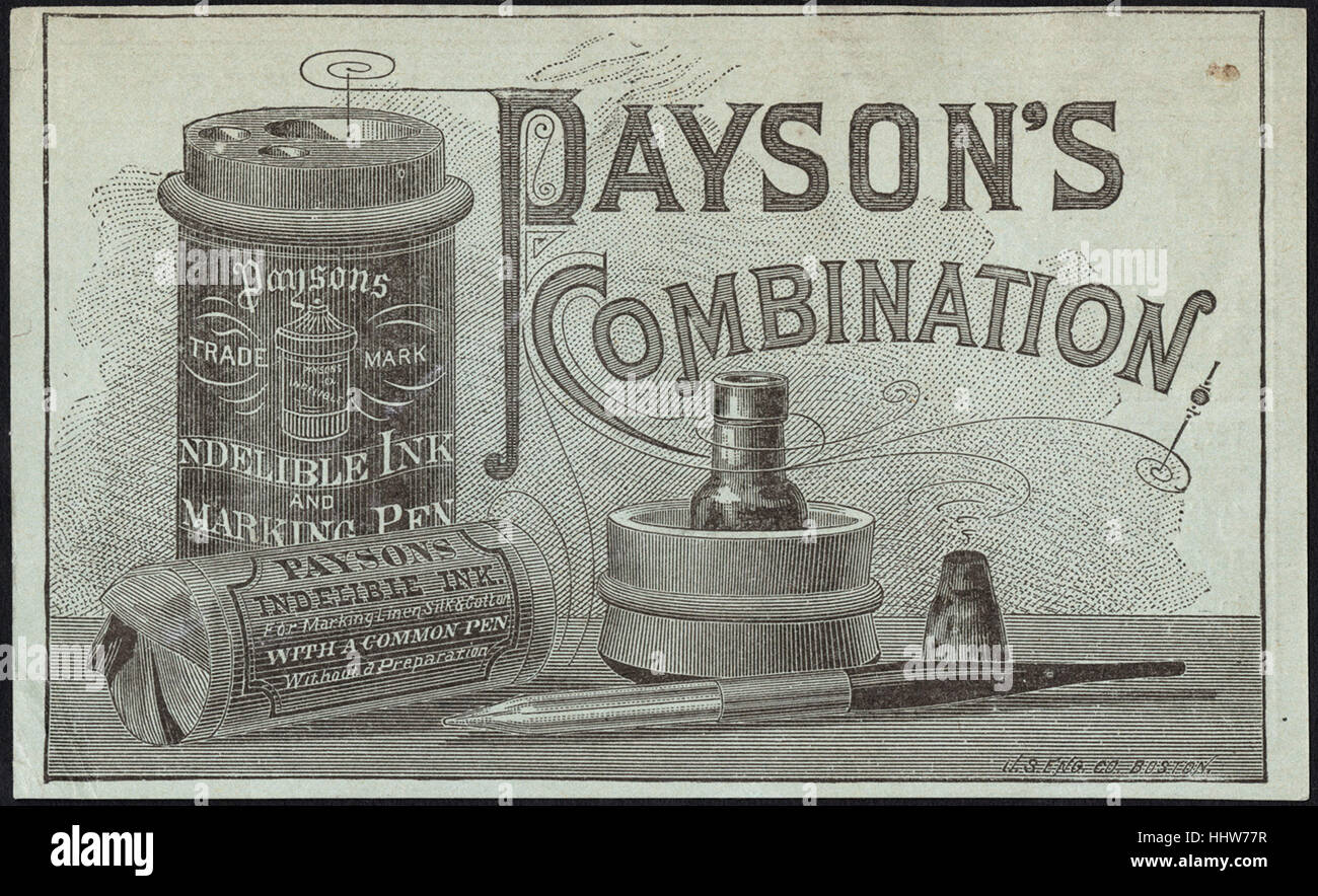 Payson's combination (front) - Home Furnishings Trade Cards Stock Photo ...