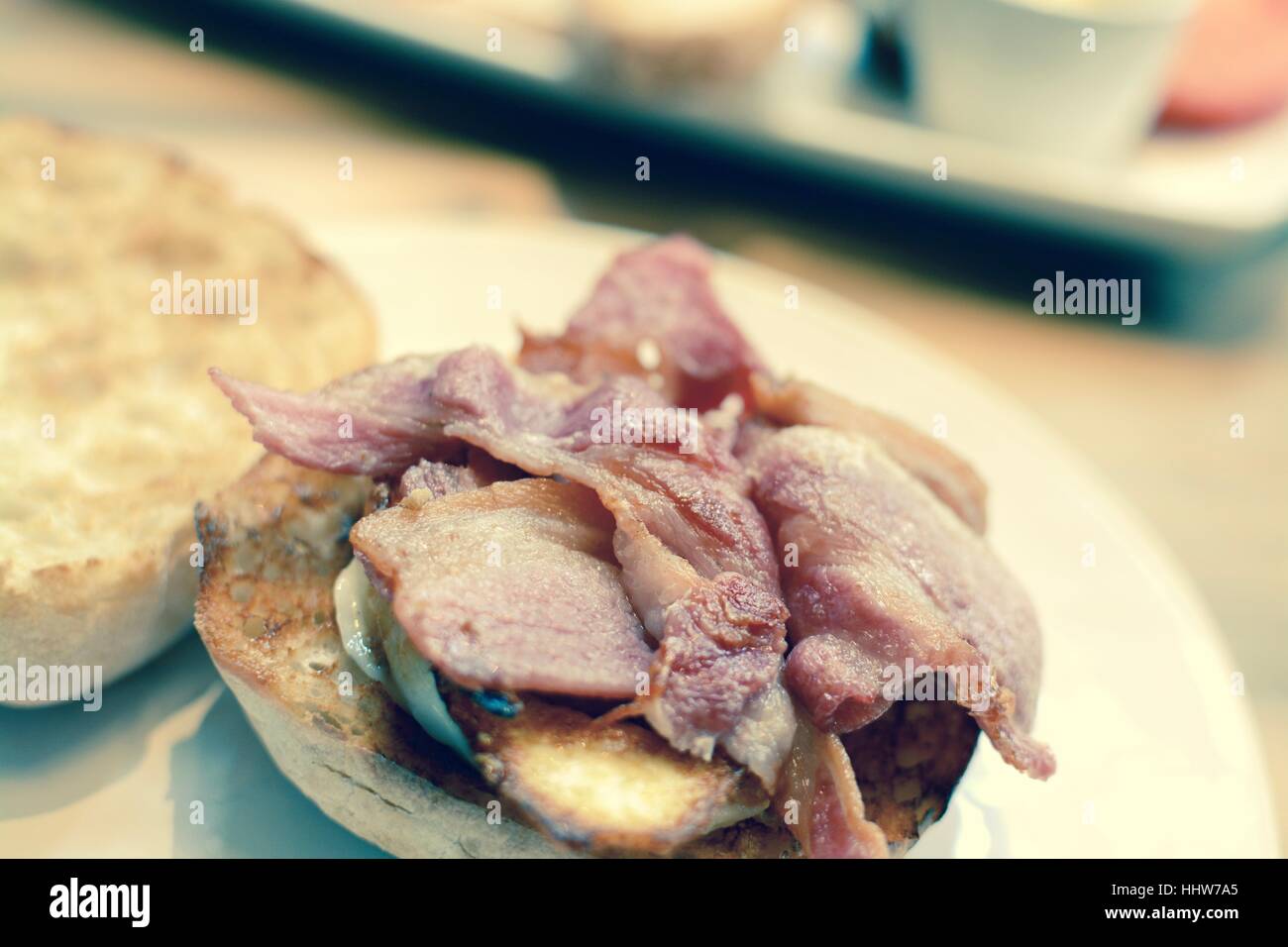 Bacon ciabatta sandwich hi-res stock photography and images - Alamy