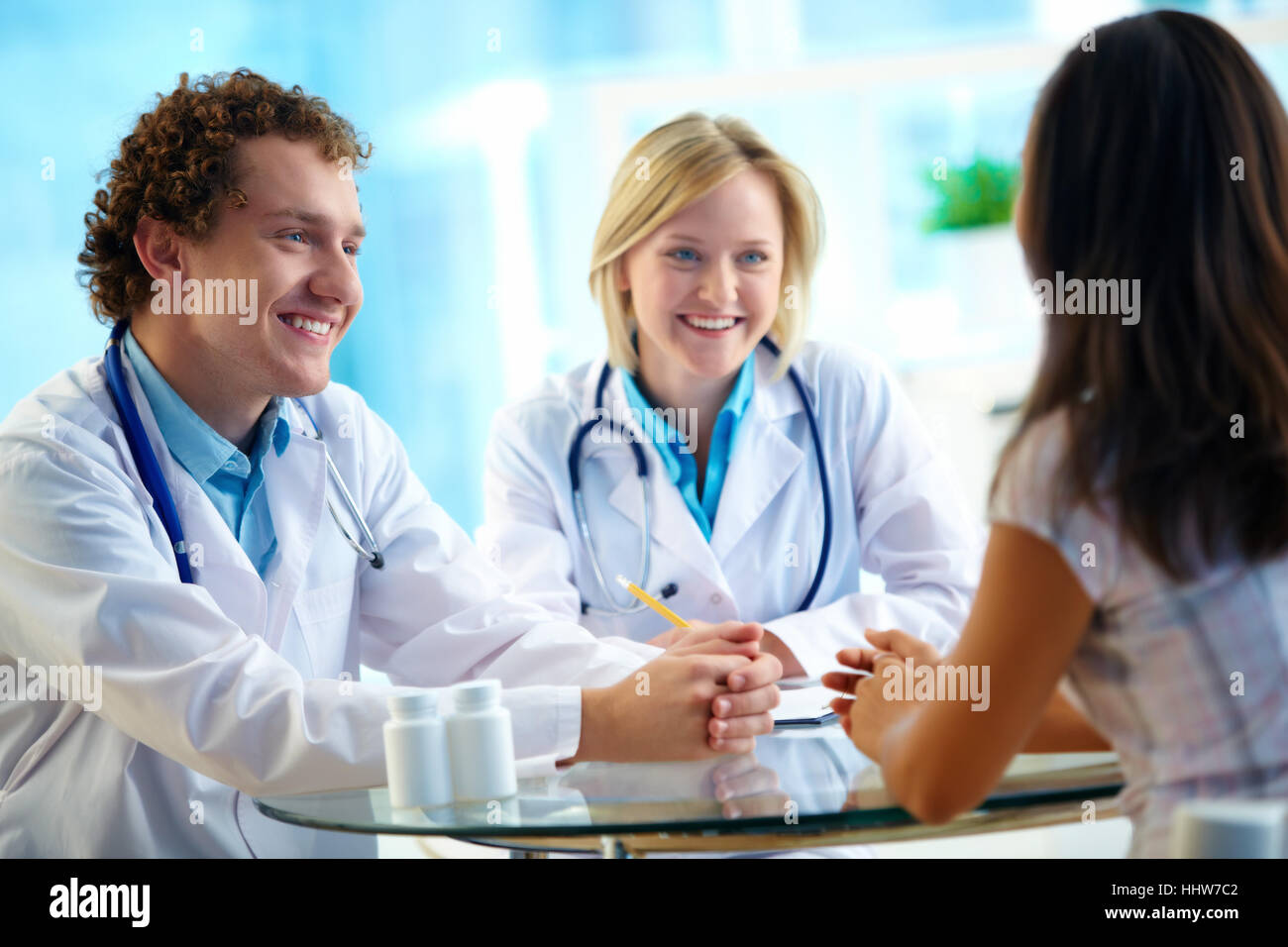 doctor, physician, medic, medical practicioner, woman, blue, humans ...
