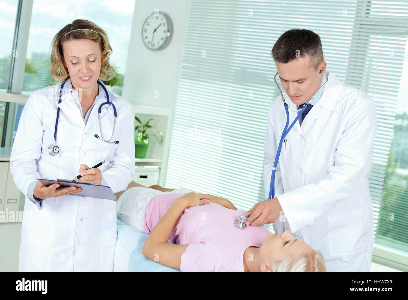 doctor, physician, medic, medical practicioner, woman, blue, humans ...