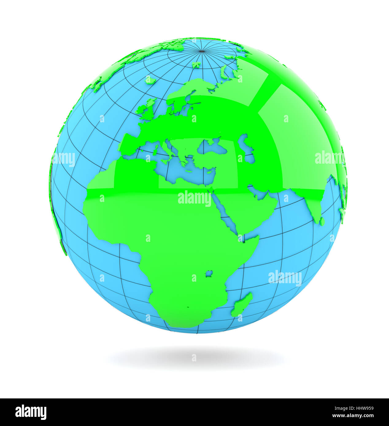 White Earth Globe Stock Photo - Alamy