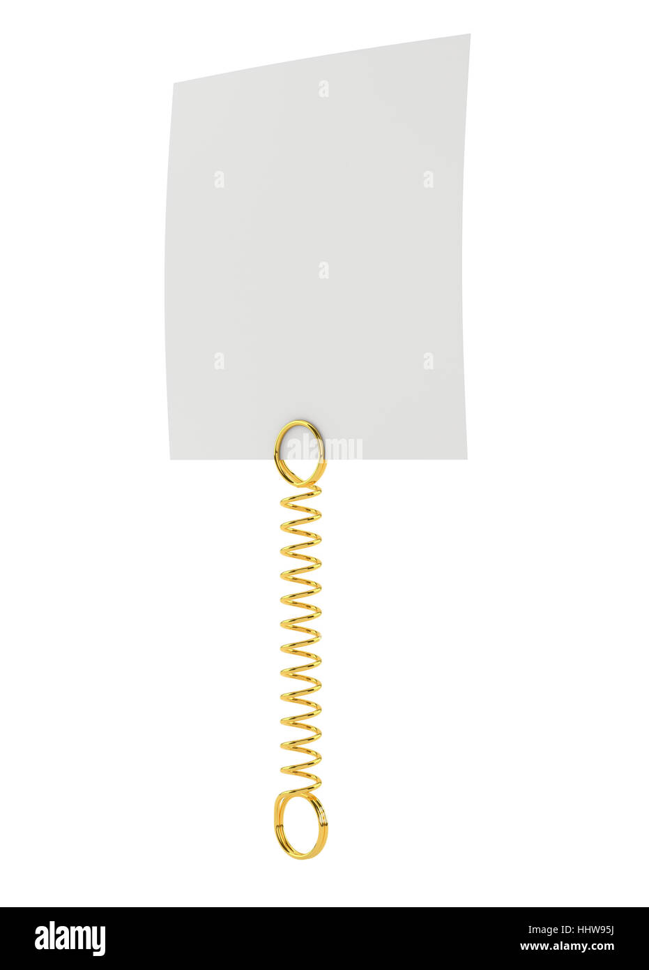 White paper note pad attached with metal spring Stock Photo - Alamy