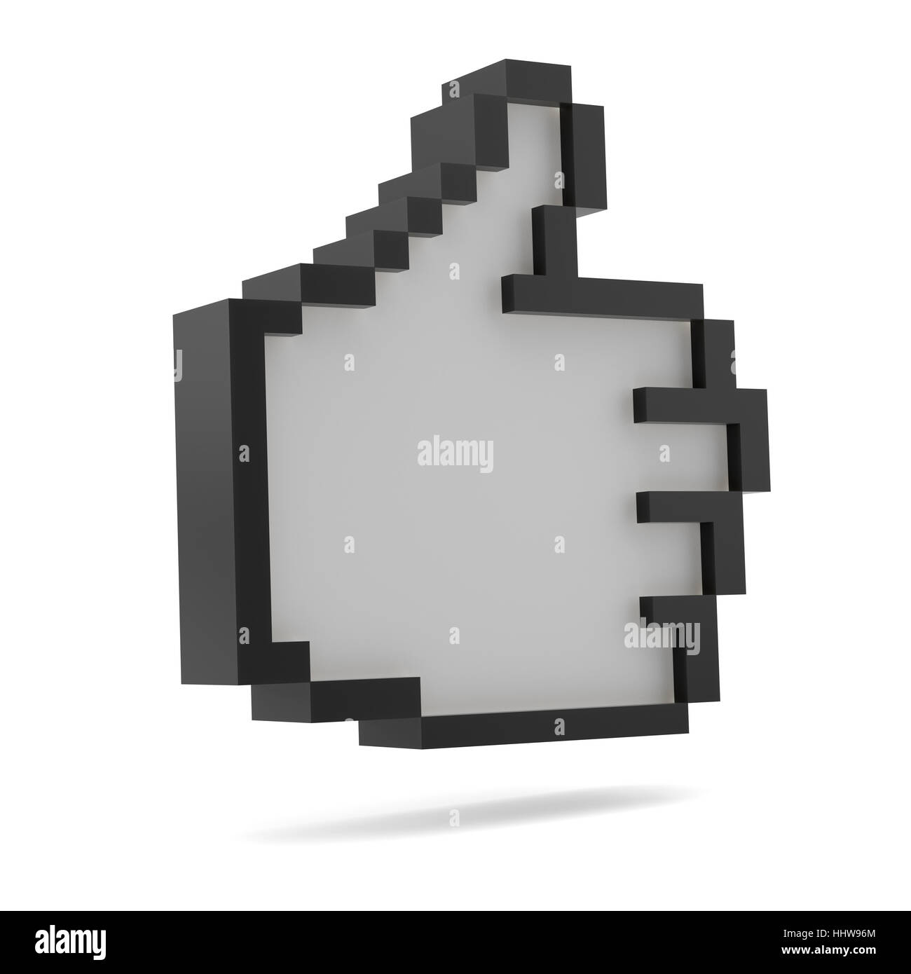 Pixelated thumb up icon hi-res stock photography and images - Alamy