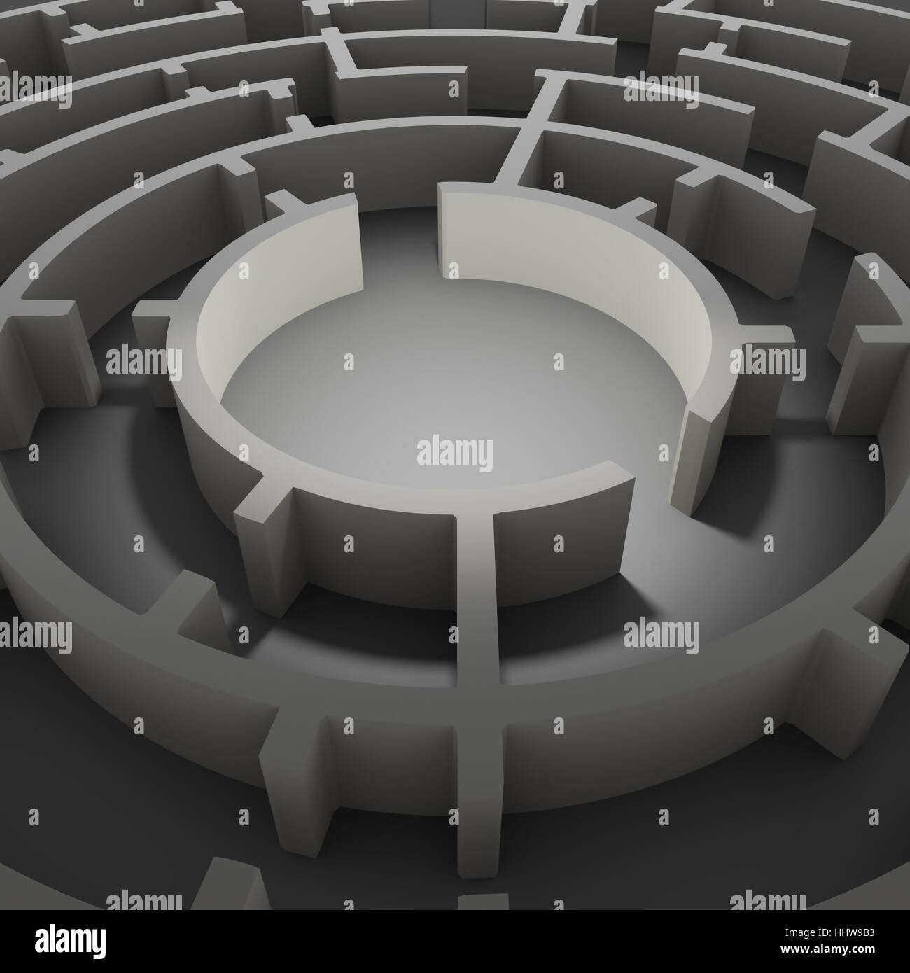 Circular maze structure Stock Photo - Alamy