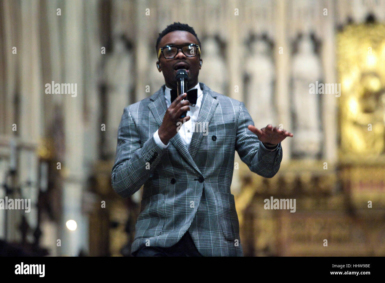Faith Child performing at the Christmas Carol Service at Southwark ...
