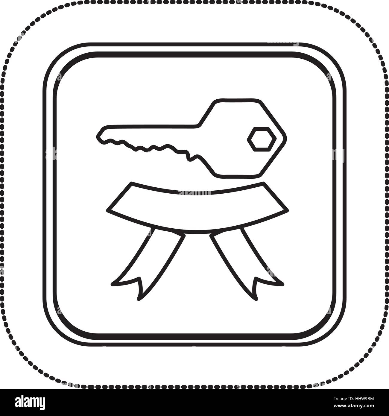 Antique key ribbon Stock Vector Images - Alamy