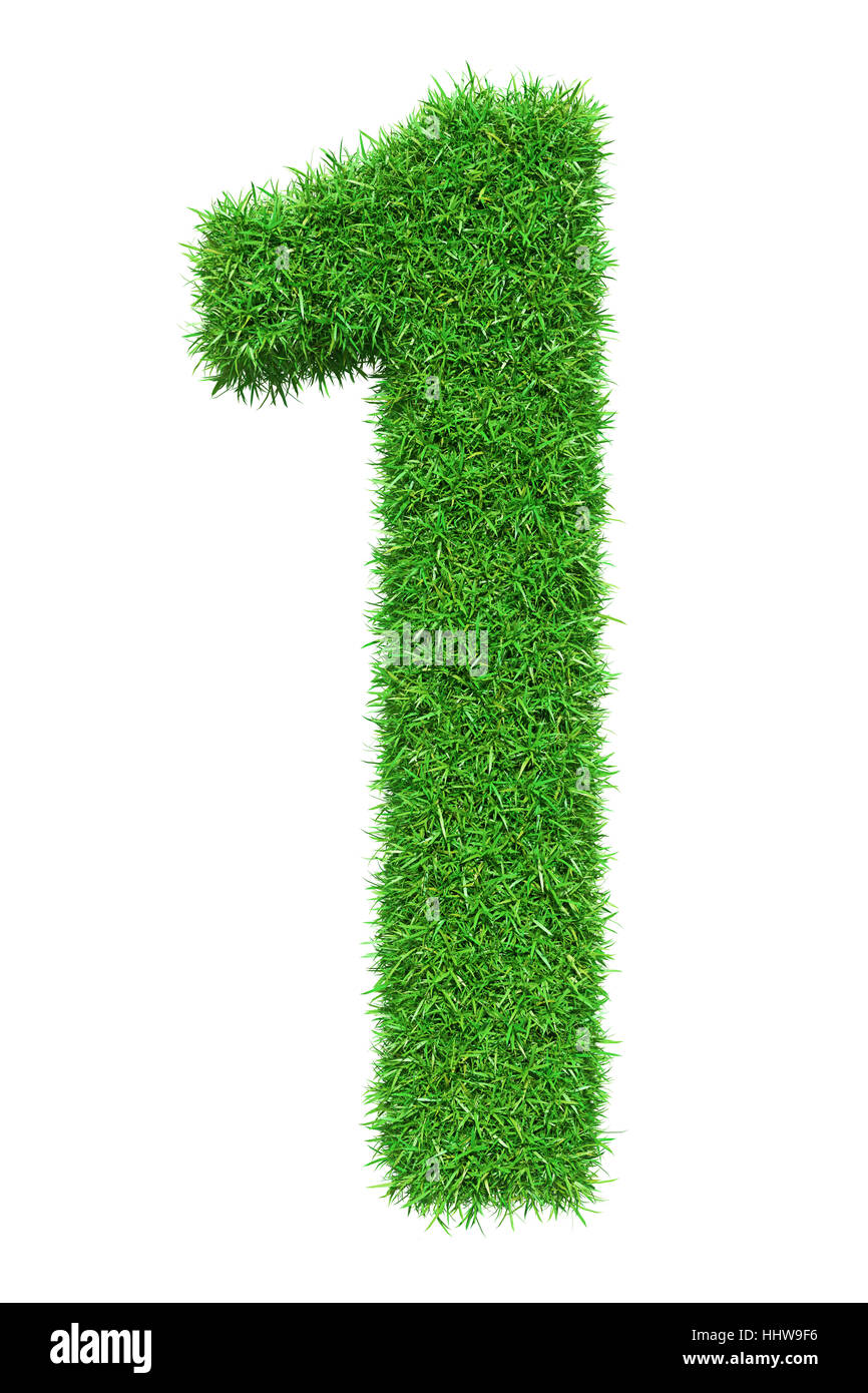 Green grass number 1 Stock Photo - Alamy