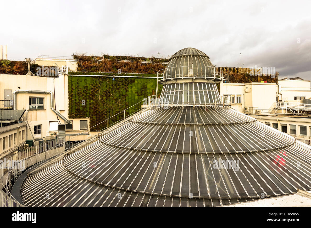 The Dome of Galeries Lafayette from its rooftop Paris France Europe ...