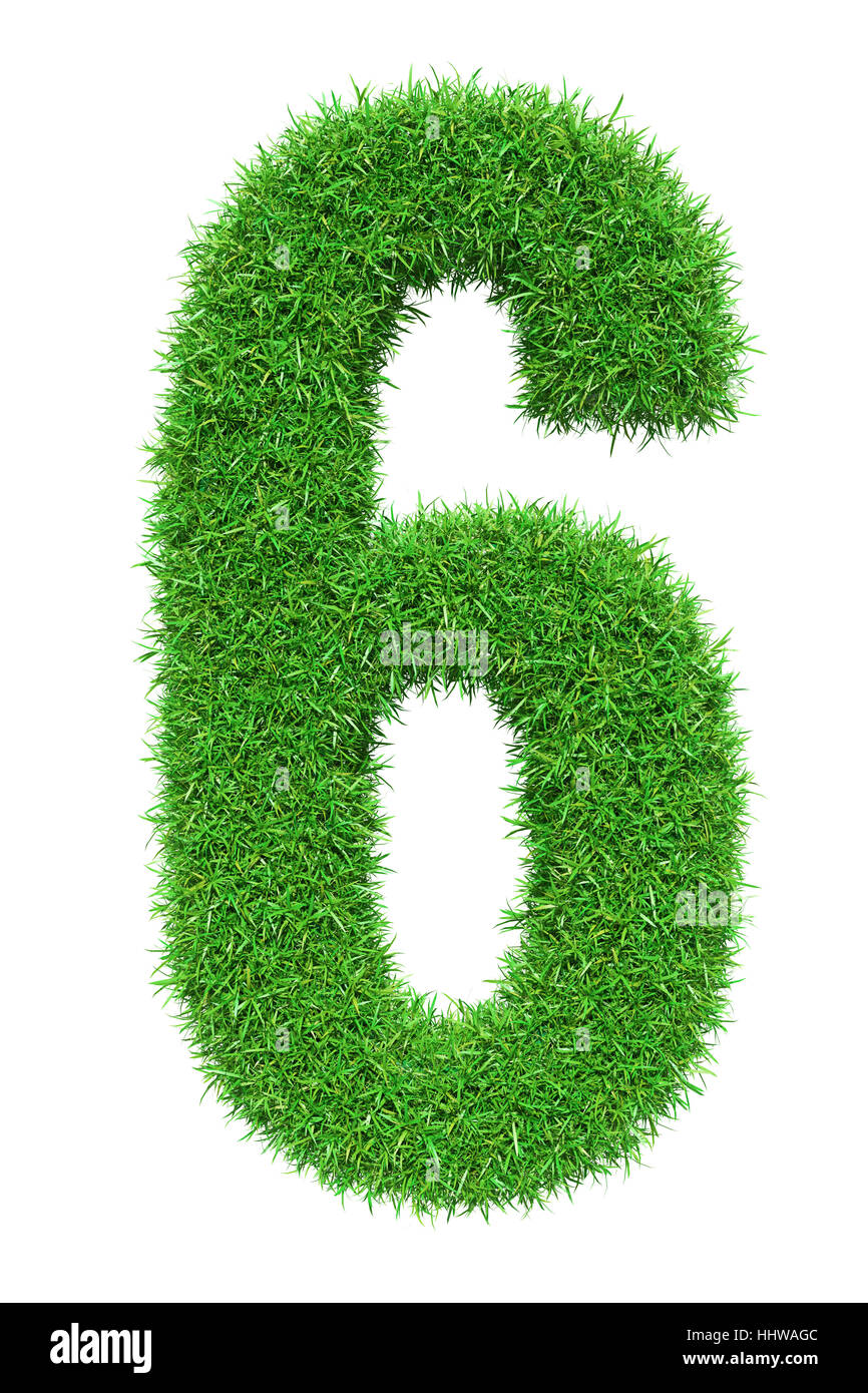 Green grass number 6 Stock Photo - Alamy