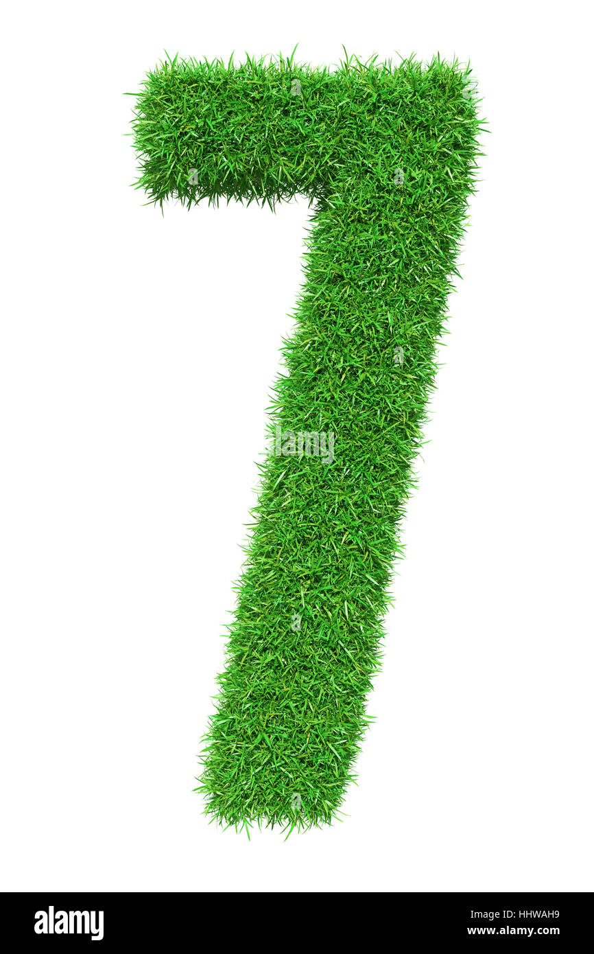 Green grass number 7 Stock Photo - Alamy