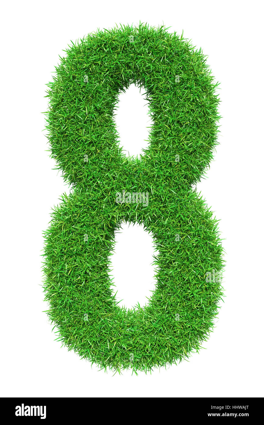 Number eight icon green hi-res stock photography and images - Alamy