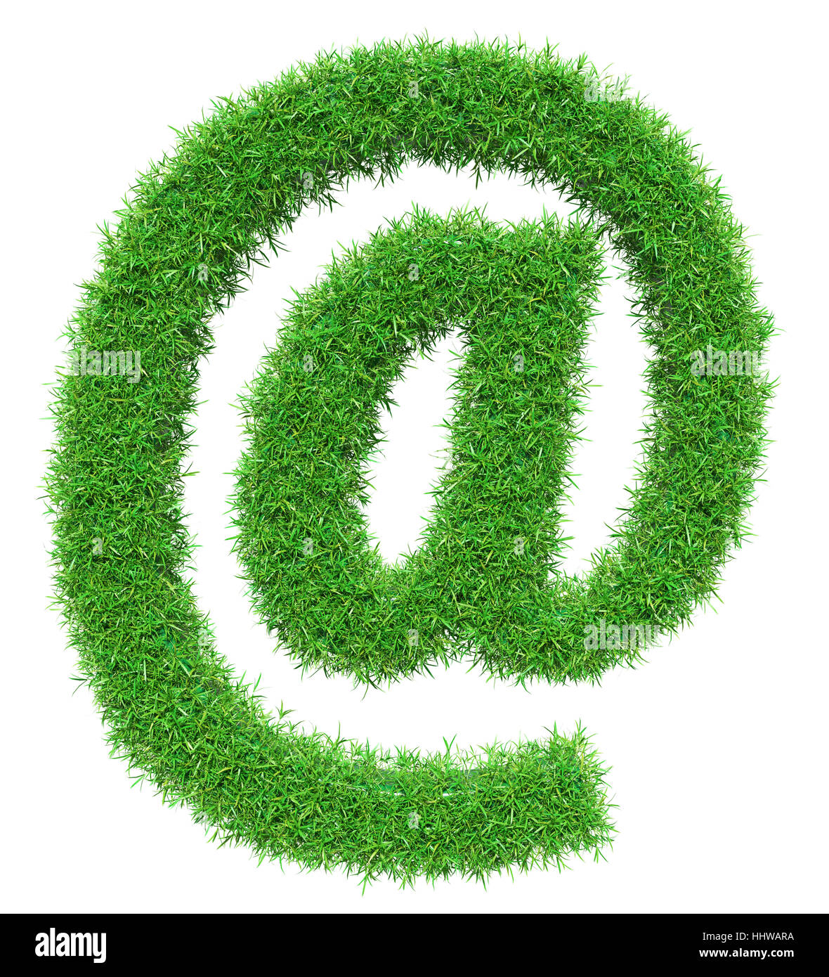Green grass email symbol Stock Photo - Alamy