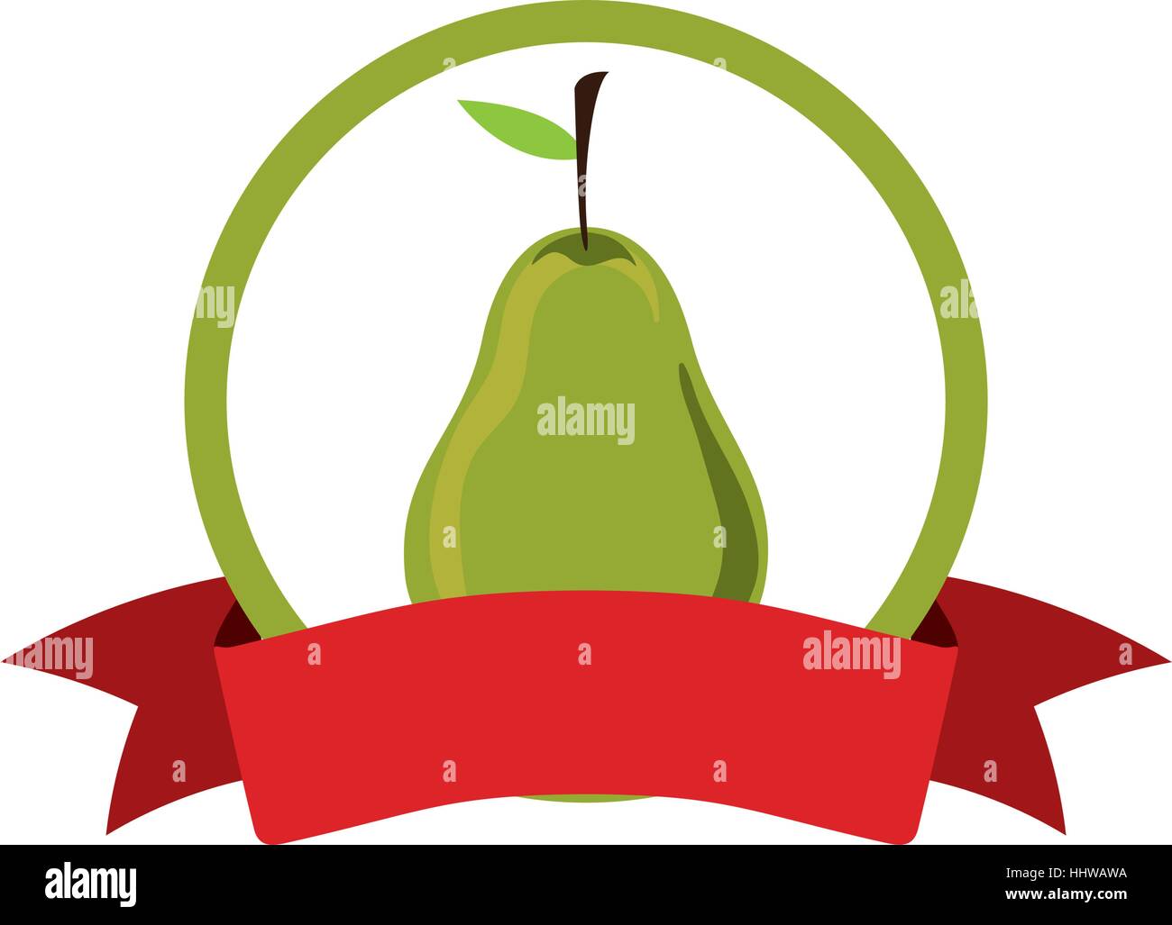 label silhouette colorful with pear vector illustration Stock Vector ...