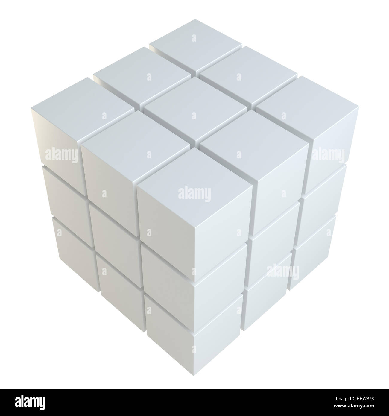 Abstract cube assembling from blocks Stock Photo - Alamy