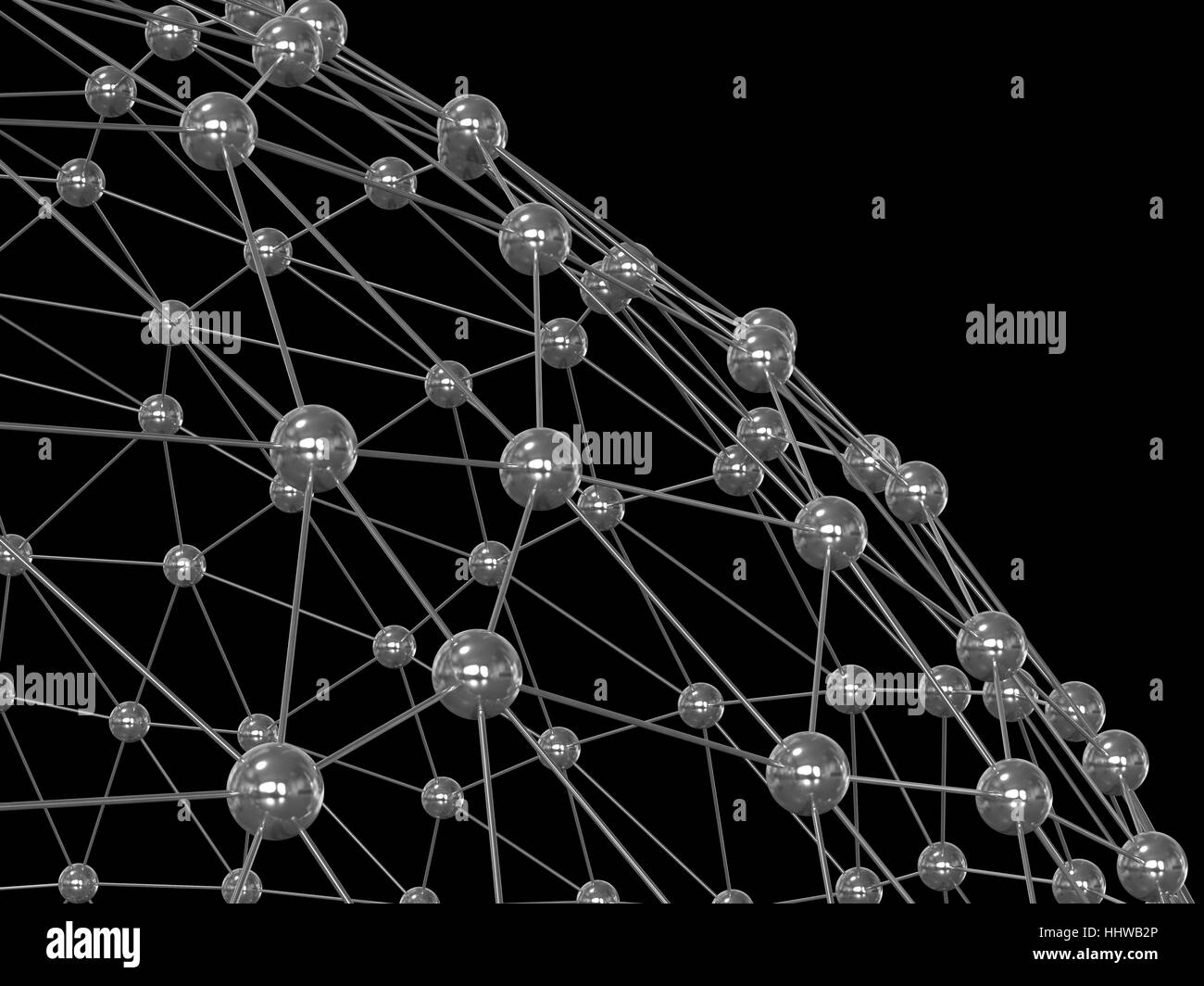 Sphere. Abstract network connection background Stock Photo - Alamy