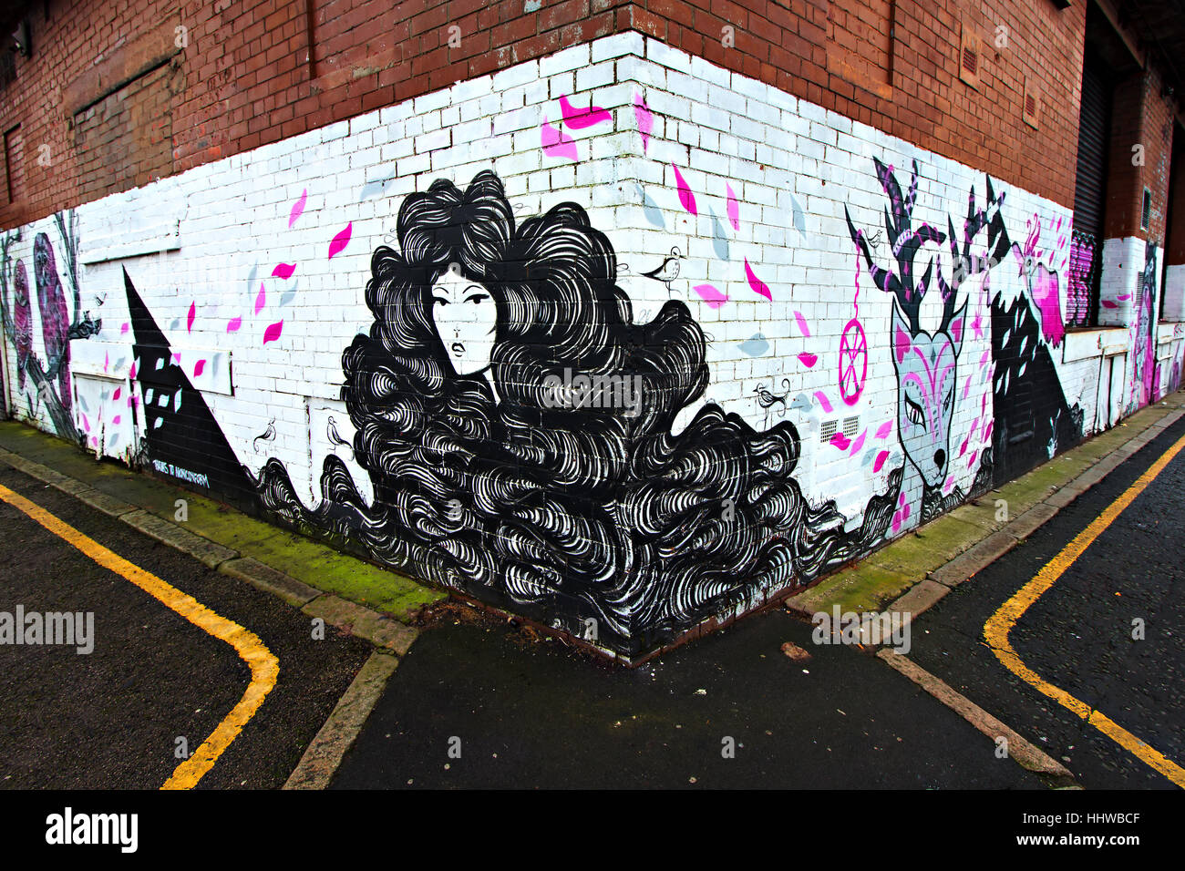 Amazing colorful graffiti in the Baltic Triangle area of Liverpool UK ...