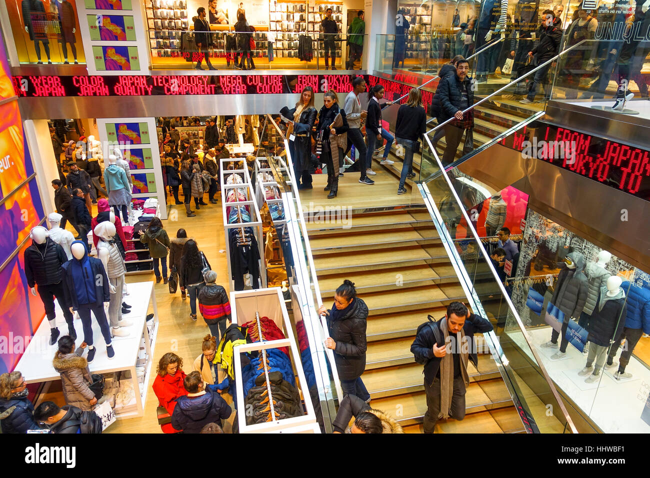 Uniqlo Store Paris France Stock Photo - Alamy