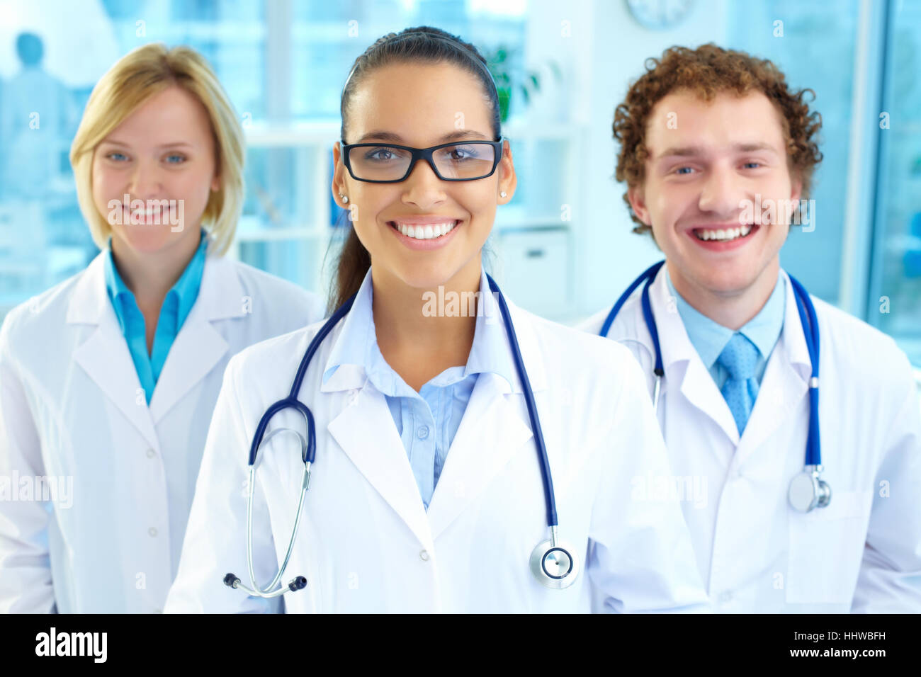 doctor, physician, medic, medical practicioner, woman, blue, humans ...