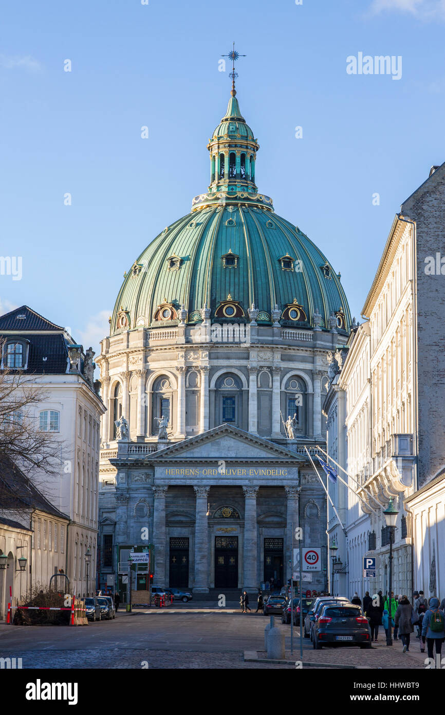 Copenhagen Cathedral church Frederik's (Marble Church), Denmark Stock ...