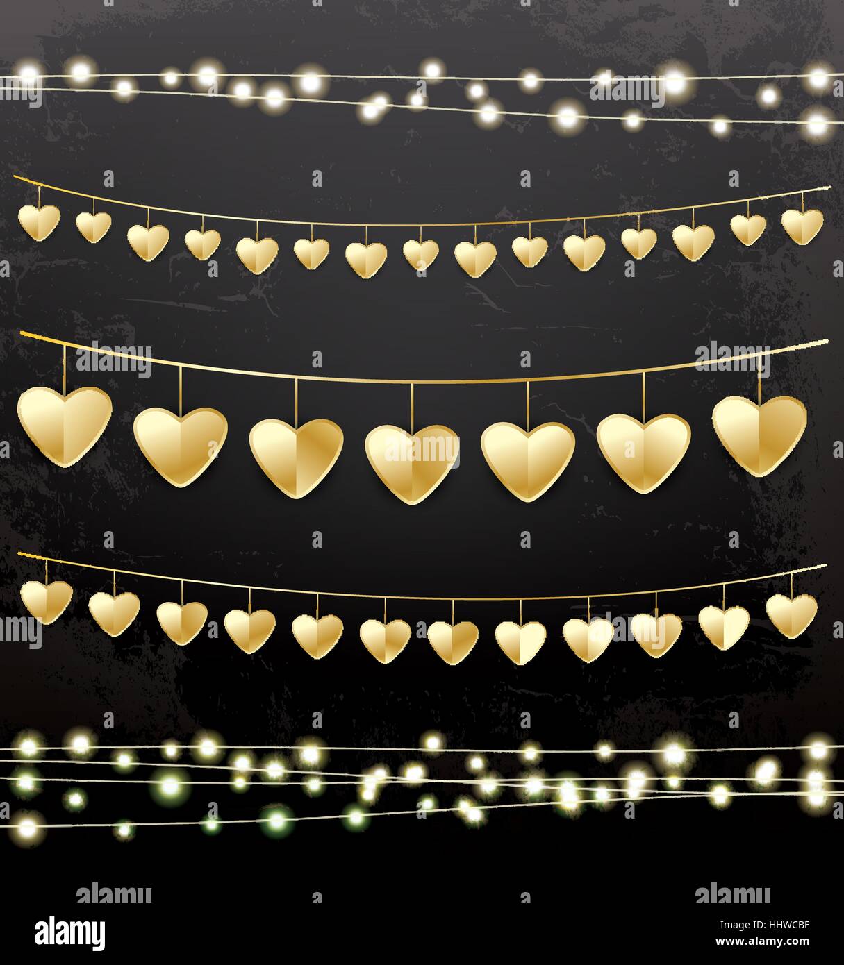 Hearts vector set hi-res stock photography and images - Alamy