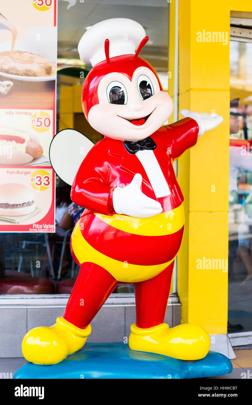 Jollibee emblem figure, Davao, Davao Del Sur, Philippines Stock Photo ...