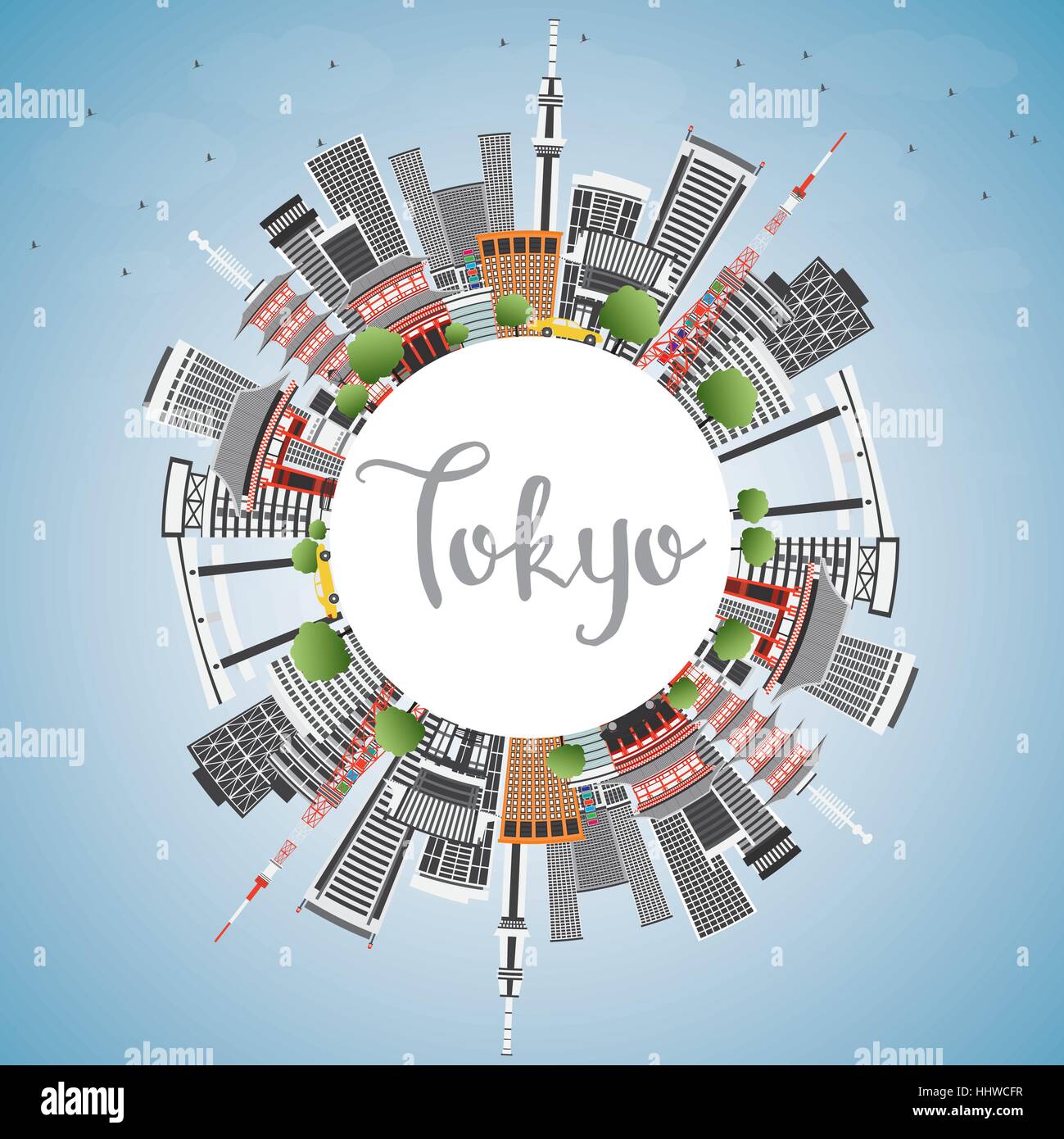 Tokyo skyline with gray buildings hi-res stock photography and images ...