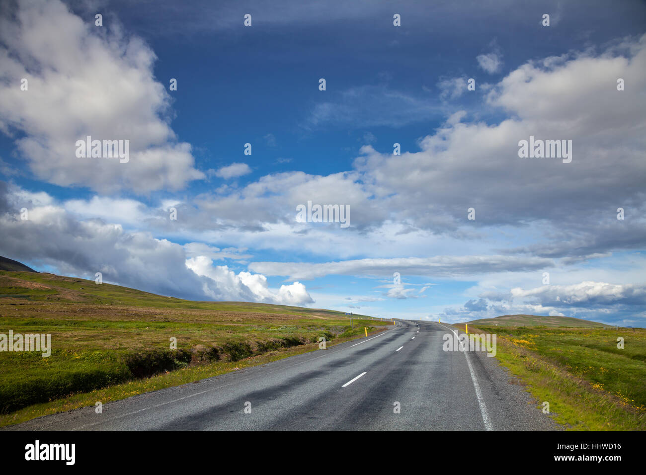 Scenic asphalt road in Iceland Stock Photo - Alamy