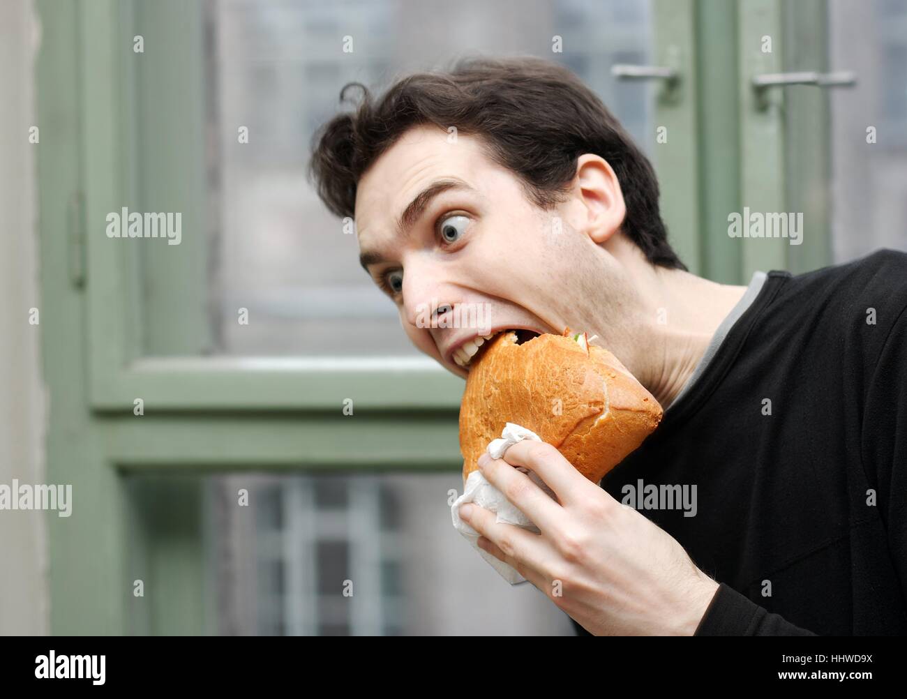 mouth, portrait, person, bite, sandwich, young, younger, eating, eat ...