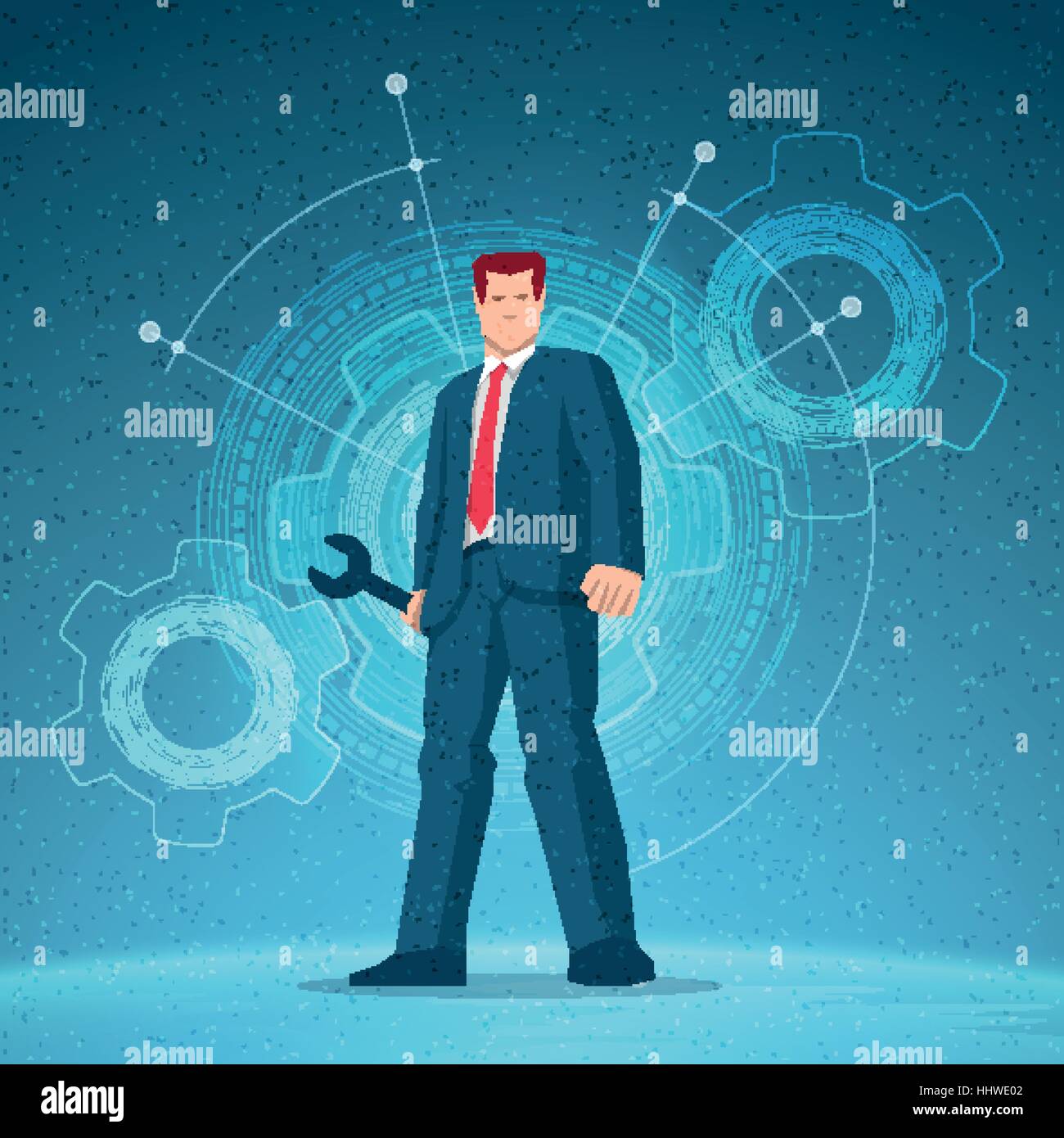 Business concept illustration. Repair and maintenance services ...