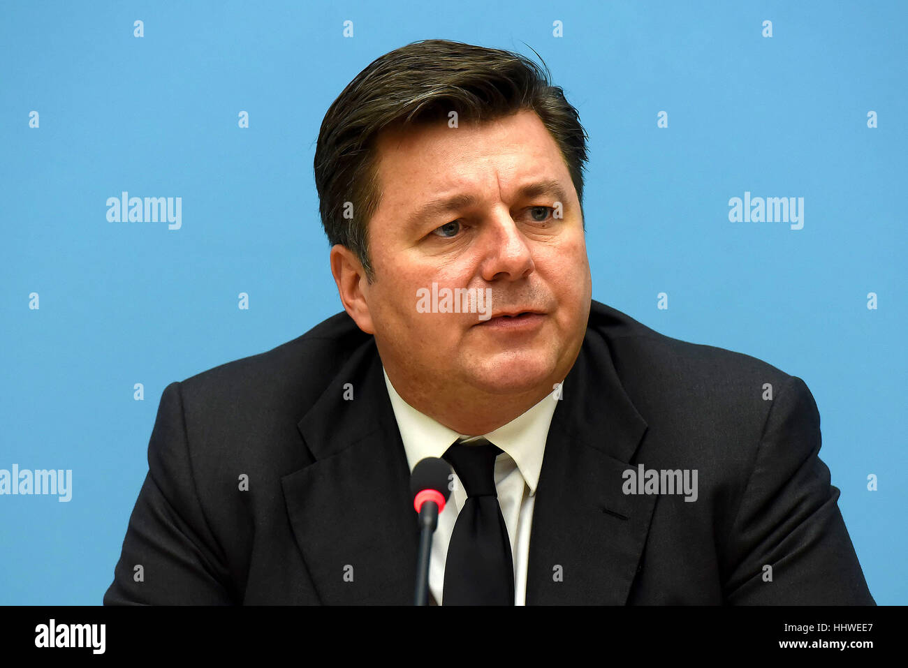 Presser of Michael Mueller, mayor of Berlin, Andreas Geisel, Senator ...