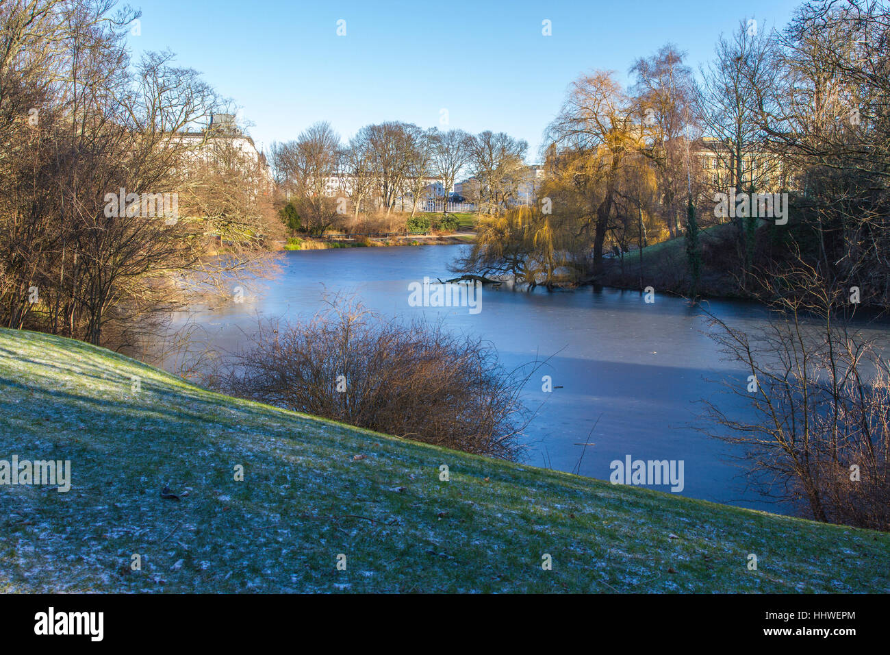 Park in Winter Stock Photo - Alamy