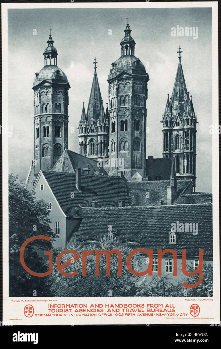 Germany - Vintage travel poster 1920s-1940s Stock Photo - Alamy