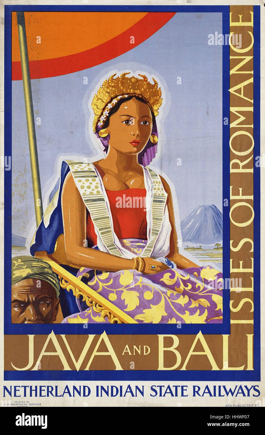 Java and Bali. Isles of Romance - Vintage travel poster 1920s-1940s ...