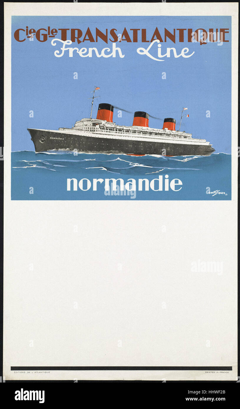 The normandie poster hi-res stock photography and images - Alamy