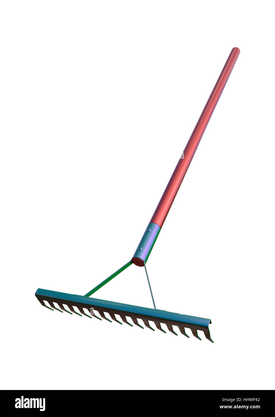3D rendering of a rake isolated on white background Stock Photo - Alamy
