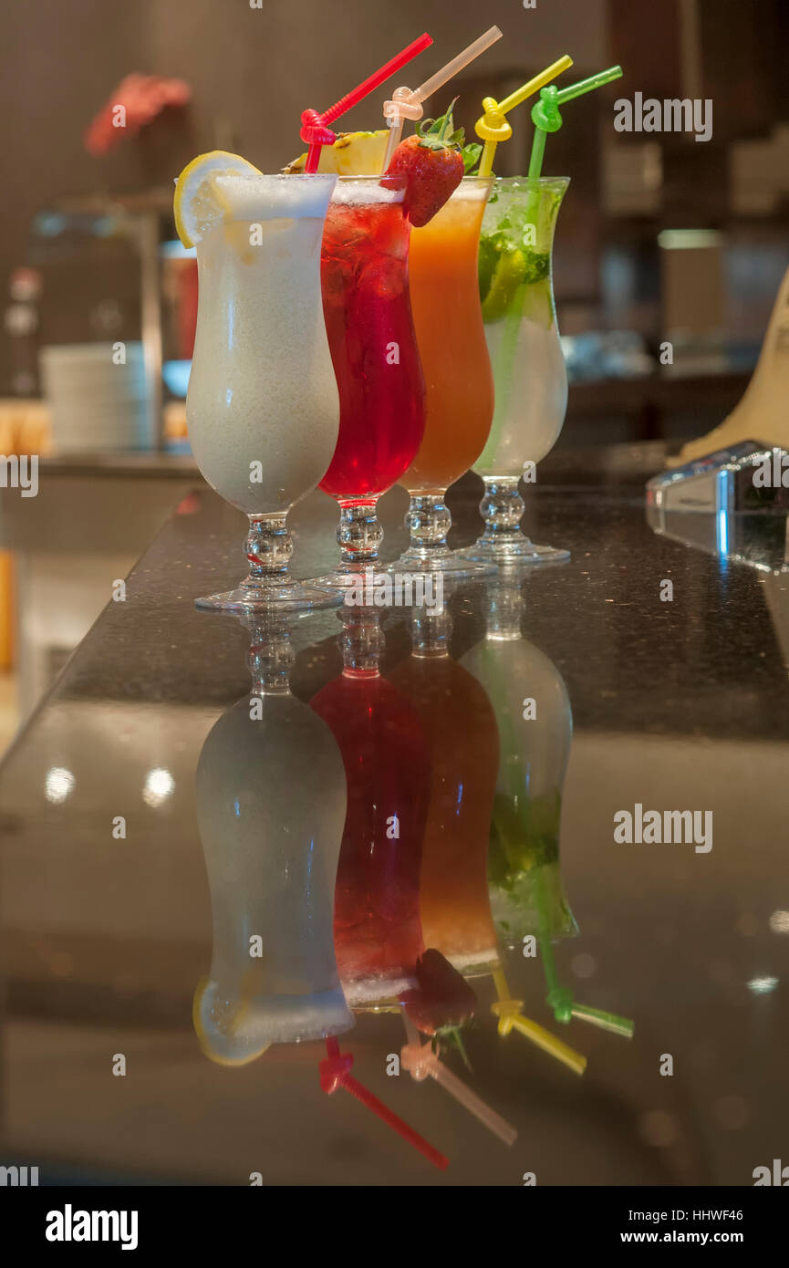 A selection of cocktail drinks Stock Photo - Alamy