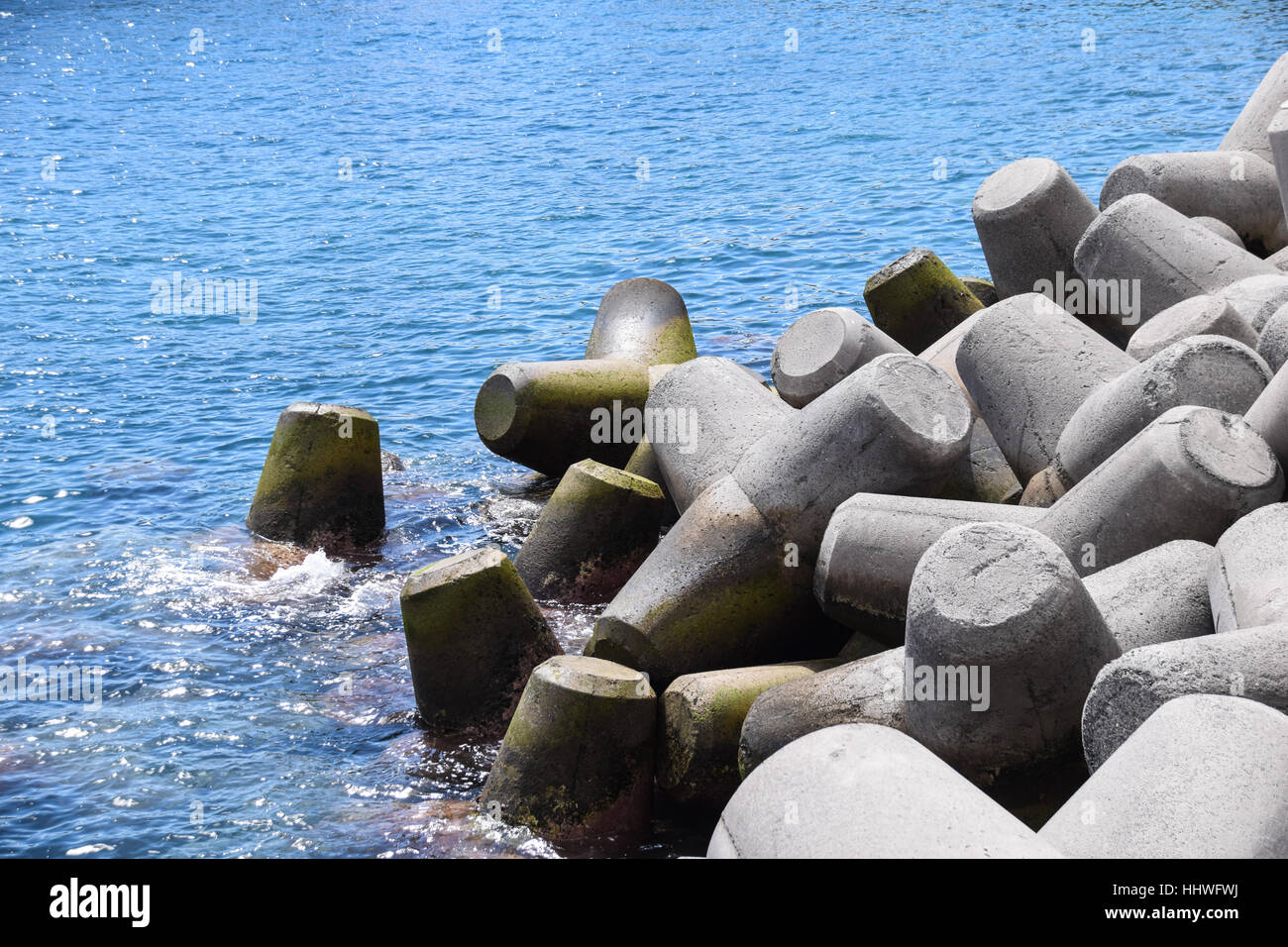 Concrete blocks sea defence in hi-res stock photography and images - Alamy